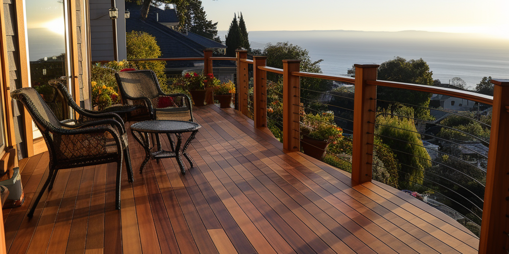 Paint-Staining Cedar Deck Rails Cayucos - Rogall